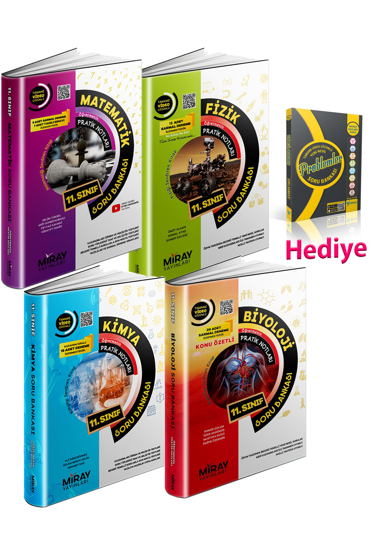 Miray Yayınları 2024 11.SINIF SAYISAL SORU SETİ Matematik, Fizik, Kimya, Biyoloji Toprak ...