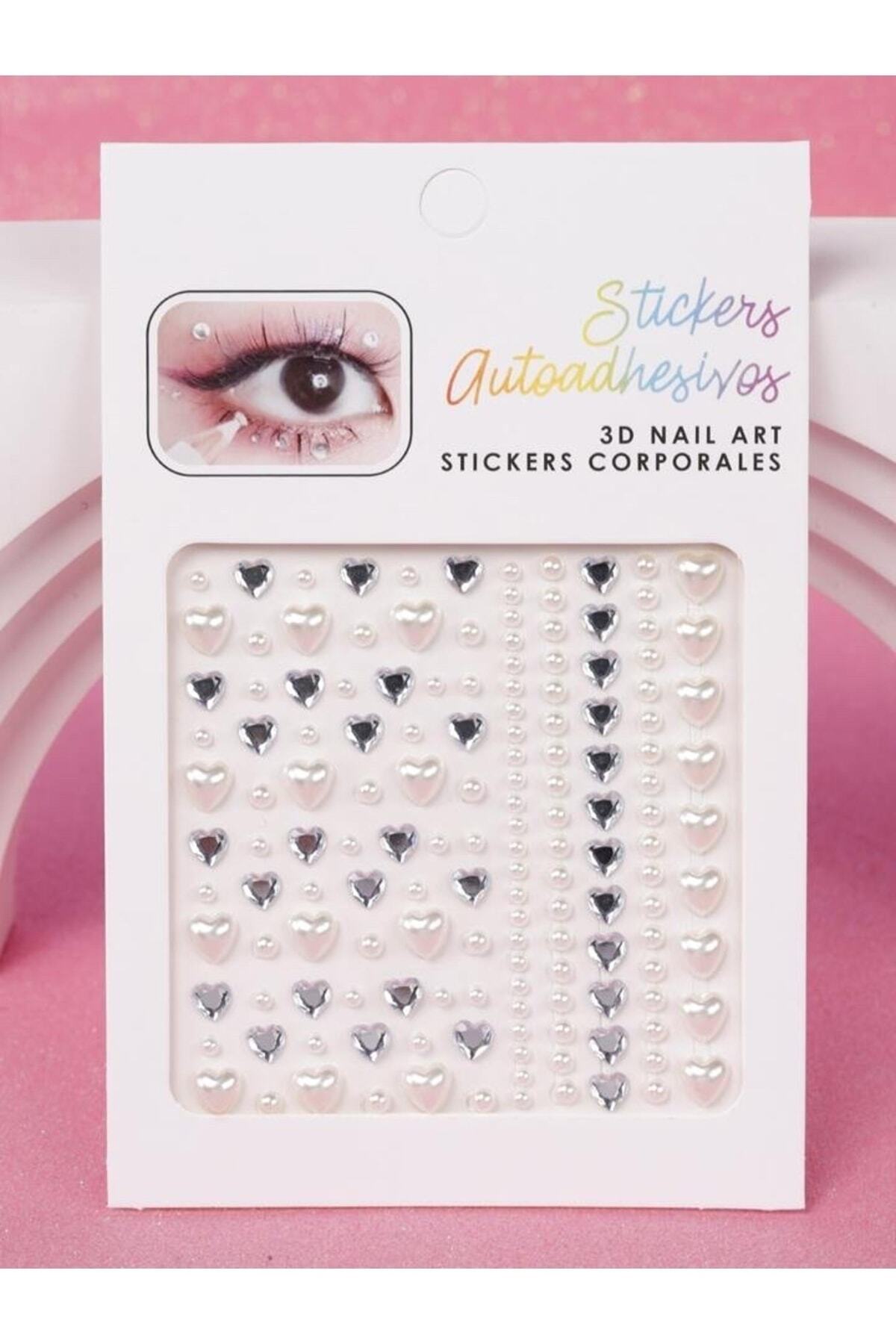 Ören İnci Kalp Model Vücut Ve Yüz Taşı Stickers Makyaj Taşı Festival ...