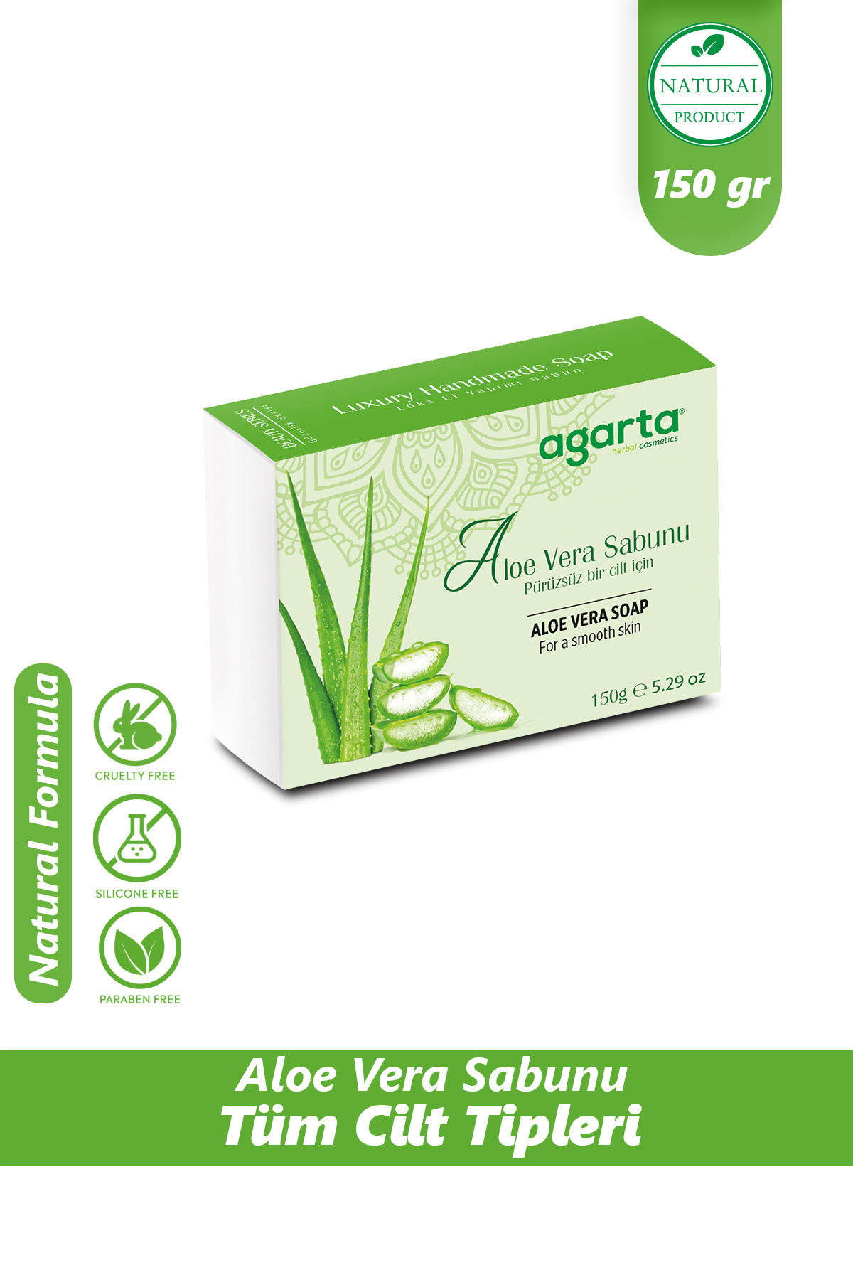 Agarta Onarıcı Etkili %50 Aloe Vera Özlü Doğal Katı Sabun 150 gr Fiyatı ...