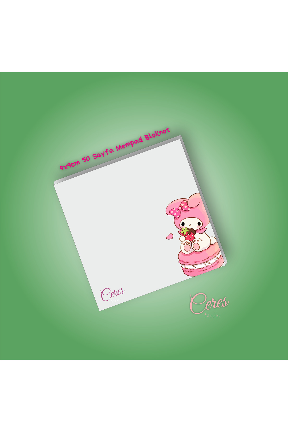 Ceres Studio MY MELODY Sanrio Not Defterleri | Notepad | Bloknot | Memo | 9X9 50 Sayfa BLOKNOT ...