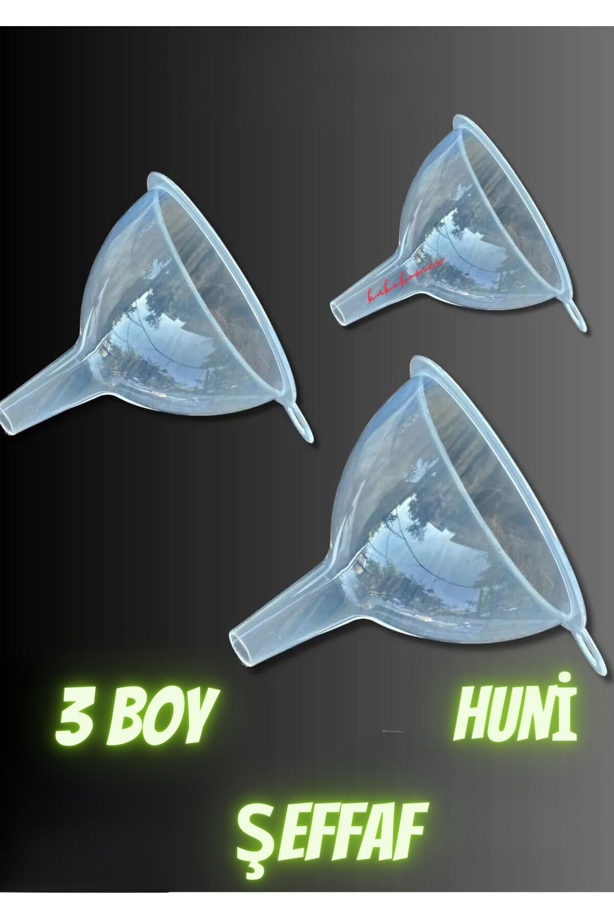 kukohomes Şeffaf Huni,1 No 2 No 3 No dan Oluşan Pratik Huni Seti, Şişe ...