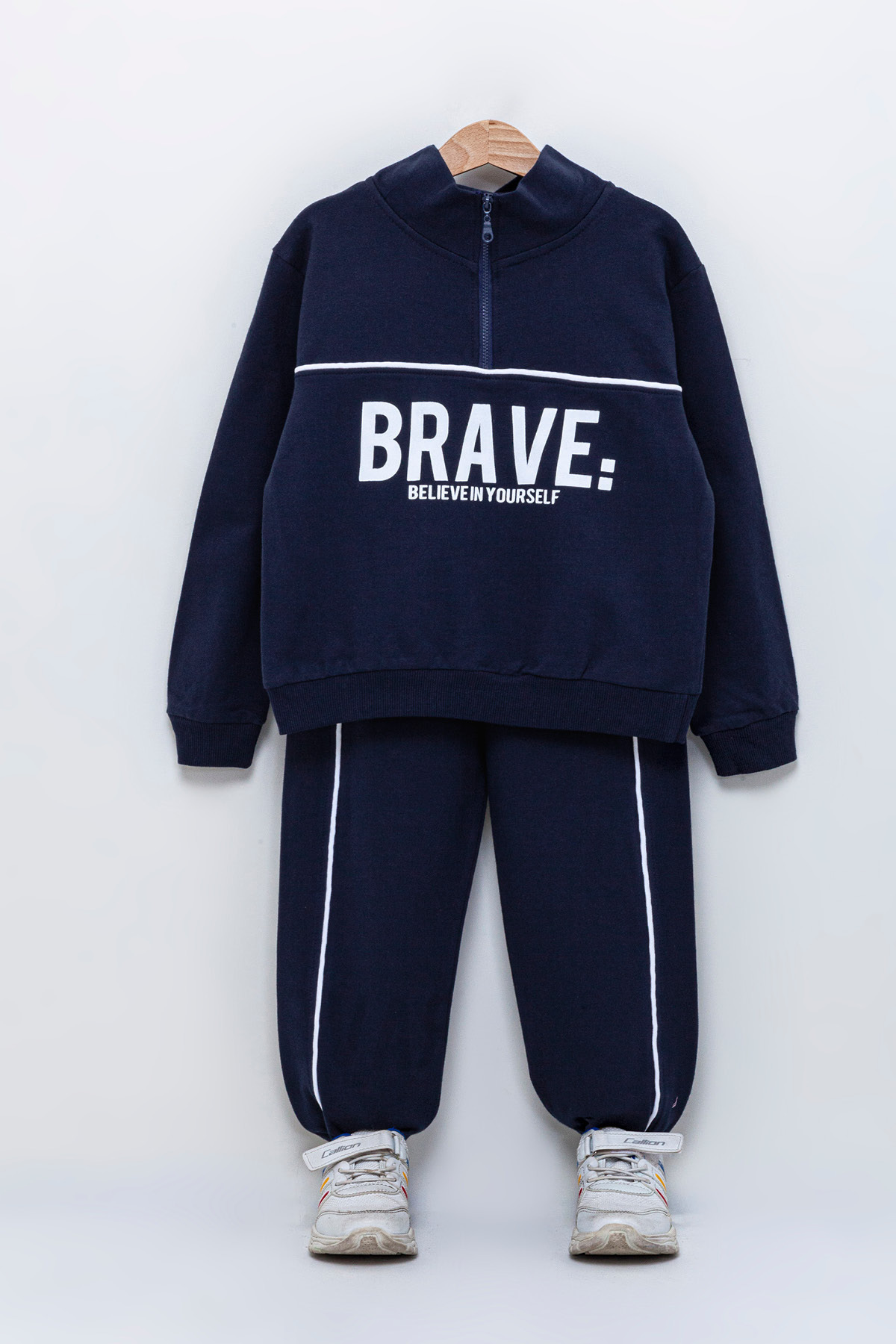 Tuffy Kids ERKEK ÇOCUK BRAVE BASKILI FERMUARLI ÇİZGİ DETAYLI İKİLİ ...