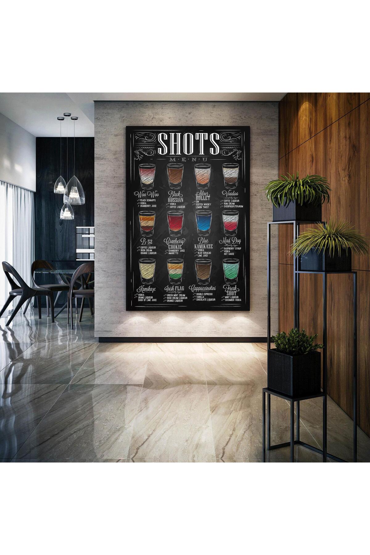 SML TABLO Shots Menu Içki Karışım Restoran Bar Kokteyl Dekor Dikey ...