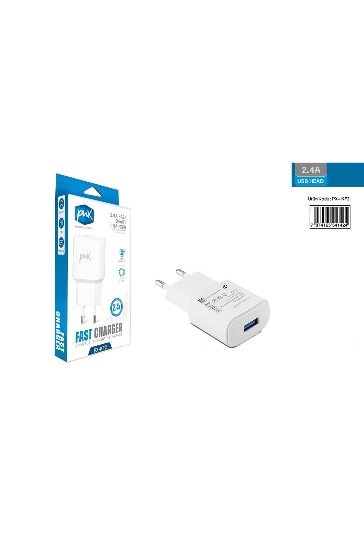 PUX Hızlı Şarj Başlığı 2,4a Fast Smart Charger Fiyatı, Yorumları - Trendyol