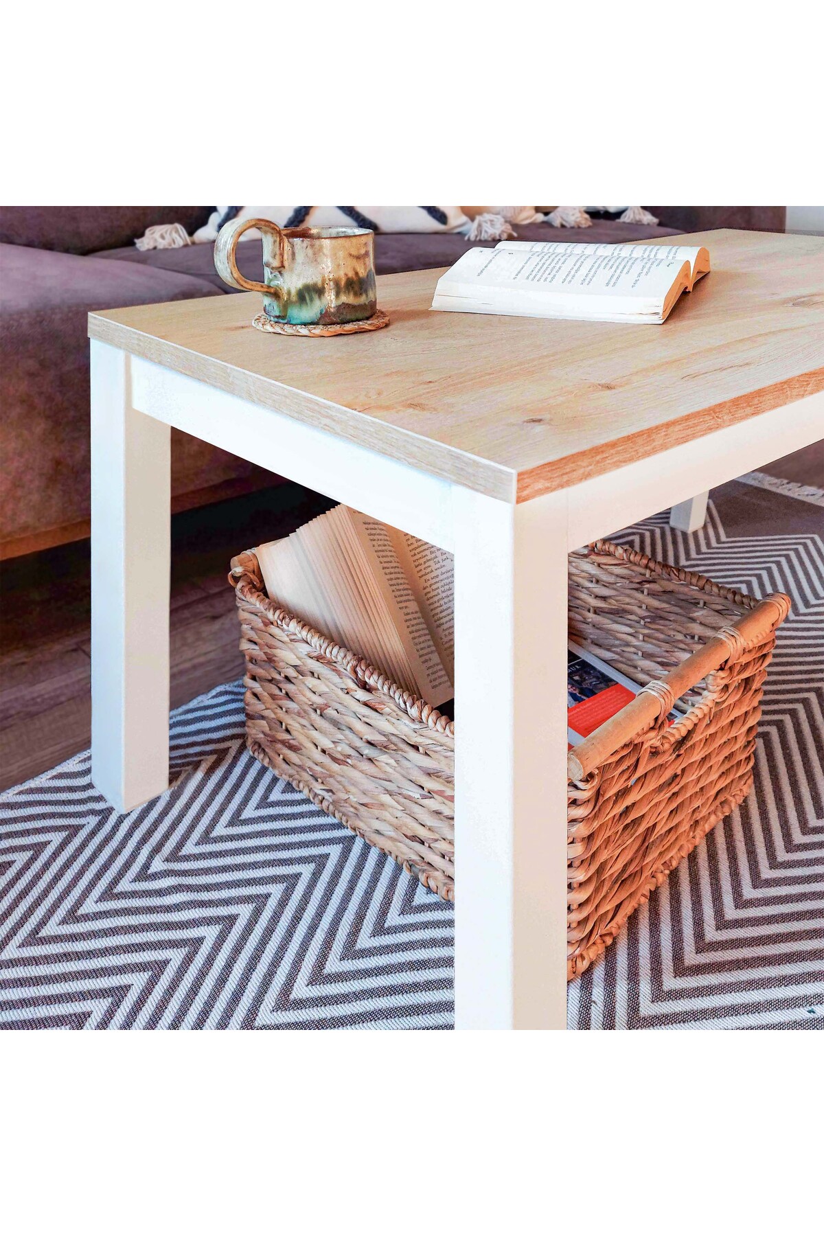 RUUMOD Hector 90 Orta Sehpa-BEYAZ-MEŞE - Fiyatı, Yorumları