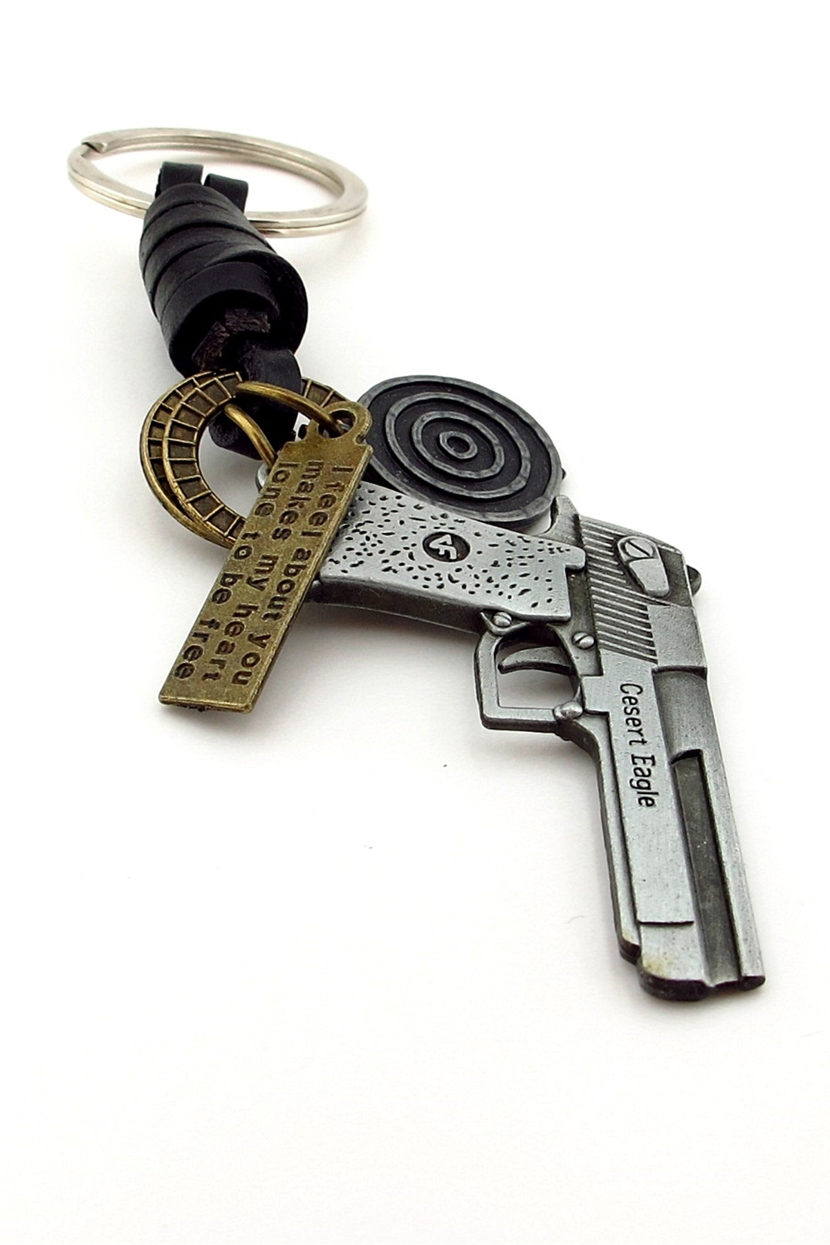 Solfera Magnum Tabanca Silah Şeklinde Deri Metal Anahtarlık KC048 ...