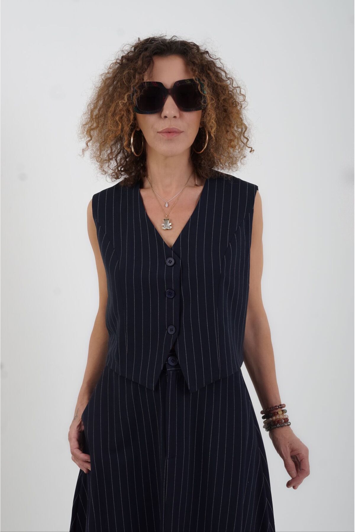 Zelish My Sister Lacivert Poly Çizgili Yelek Fiyatı, Yorumları - Trendyol