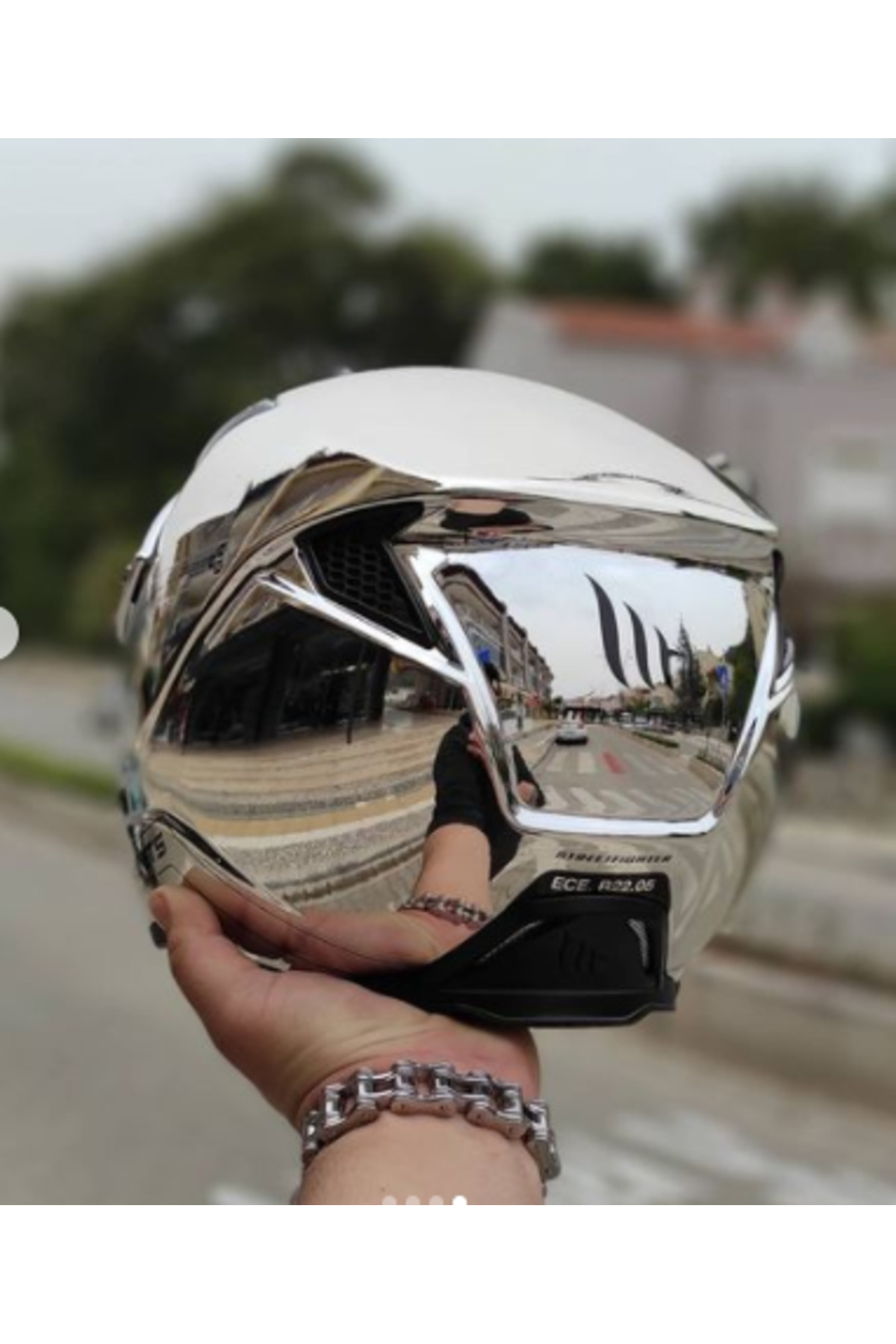 MT Kask Mt Streetfighter Sv Chromed A2 Silver - Fiyatı, Yorumları