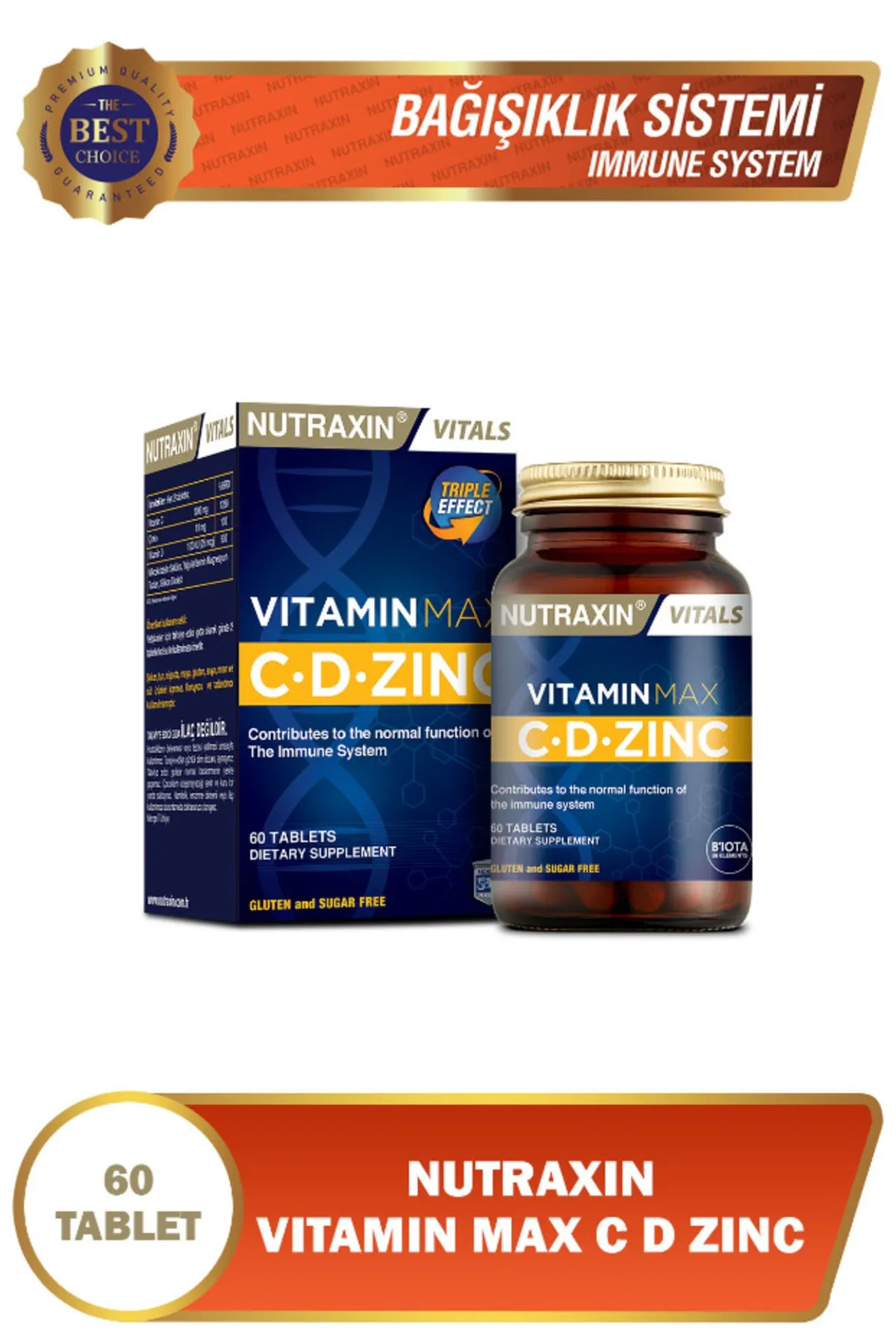 Nutraxin Vitamin Max C-D-Zinc 60 Tablet Fiyatı, Yorumları - Trendyol
