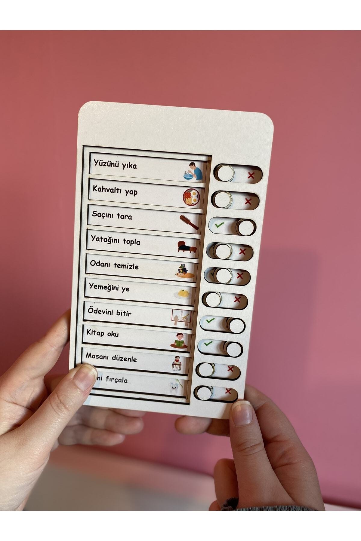 Akal G Güzel Ahlak Checklist Kontrol Listesi Eğitici Oyuncak Ahşap ...