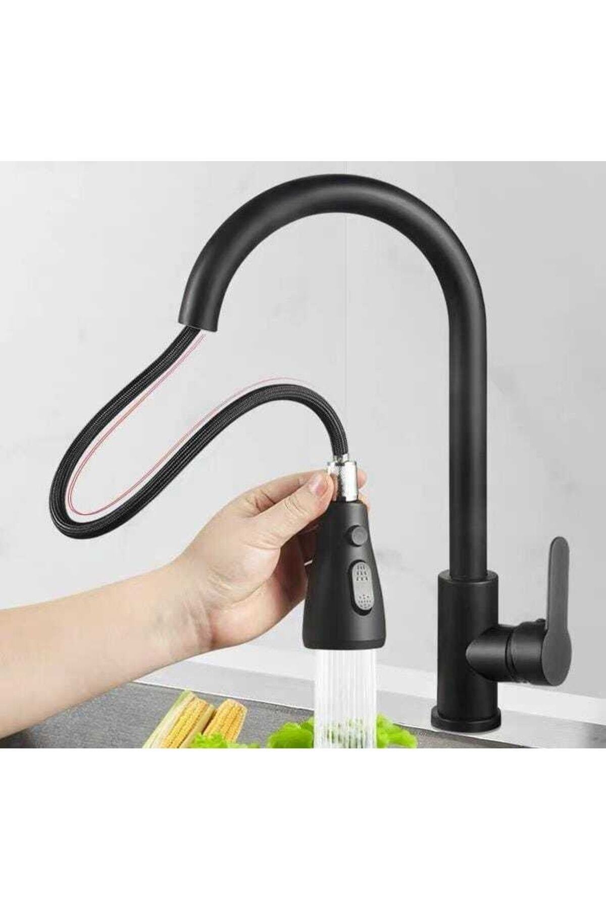 FLEKO Siyah Spiralli Mutfak Bataryası Siyah Mutfak Dekor Musluk Fiyatı ...
