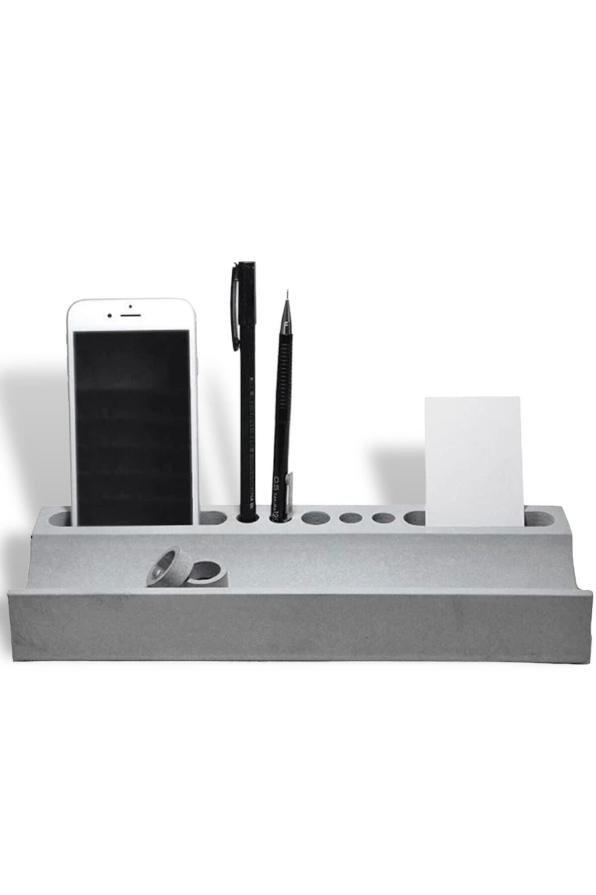 betonmall Mermer Desenli Beton Ev Ofis Masa Düzenleyici Kalemlik ...