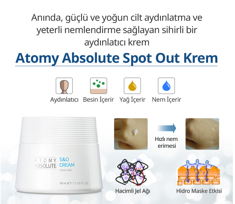 Atomy 6 ETKİLİ Absolute Spot-Out MUHTEŞEM AYDINLATICI KREM 50ML Fiyatı ...