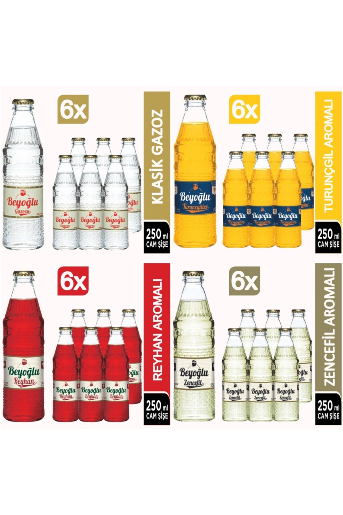 Beyoğlu Gazlı İçecek Mix-2 24x250 ML - Fiyatı, Yorumları