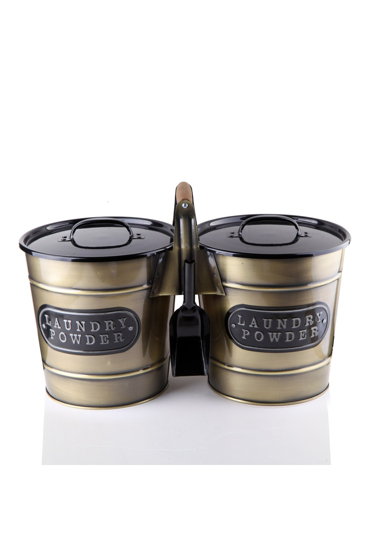 balsa group Galvaniz Paslanmaz 2 bölmeli Deterjan Saklama Kabı ...