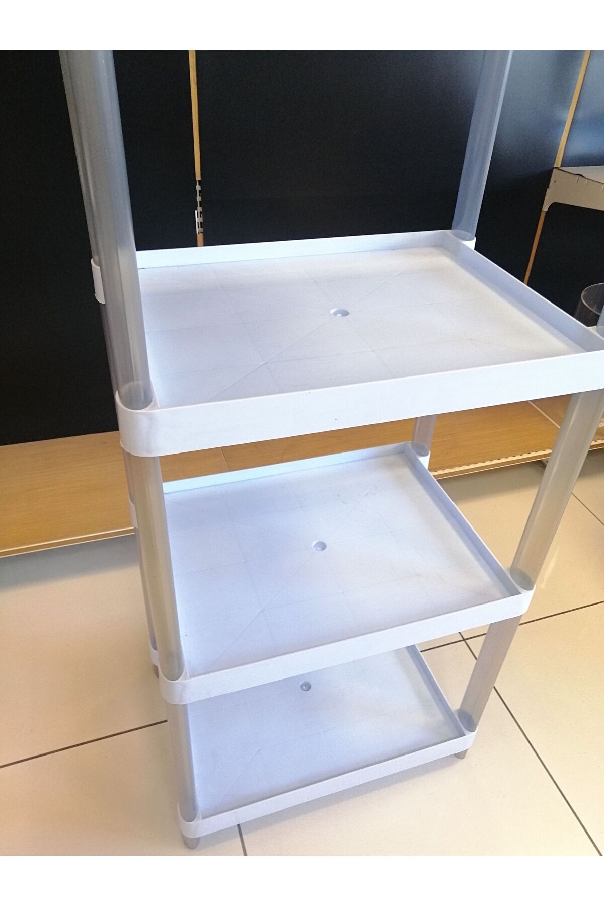 Özfiliz Mağaza Ekipmanları Pratik 4 Katlı Sökülebilir Plastik Raf Stand ...