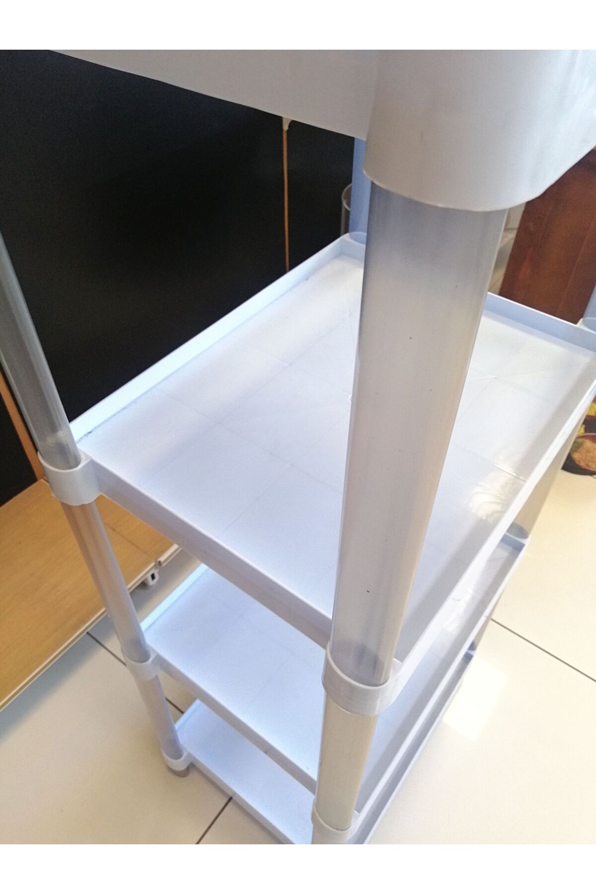 Özfiliz Mağaza Ekipmanları Pratik 4 Katlı Sökülebilir Plastik Raf Stand ...