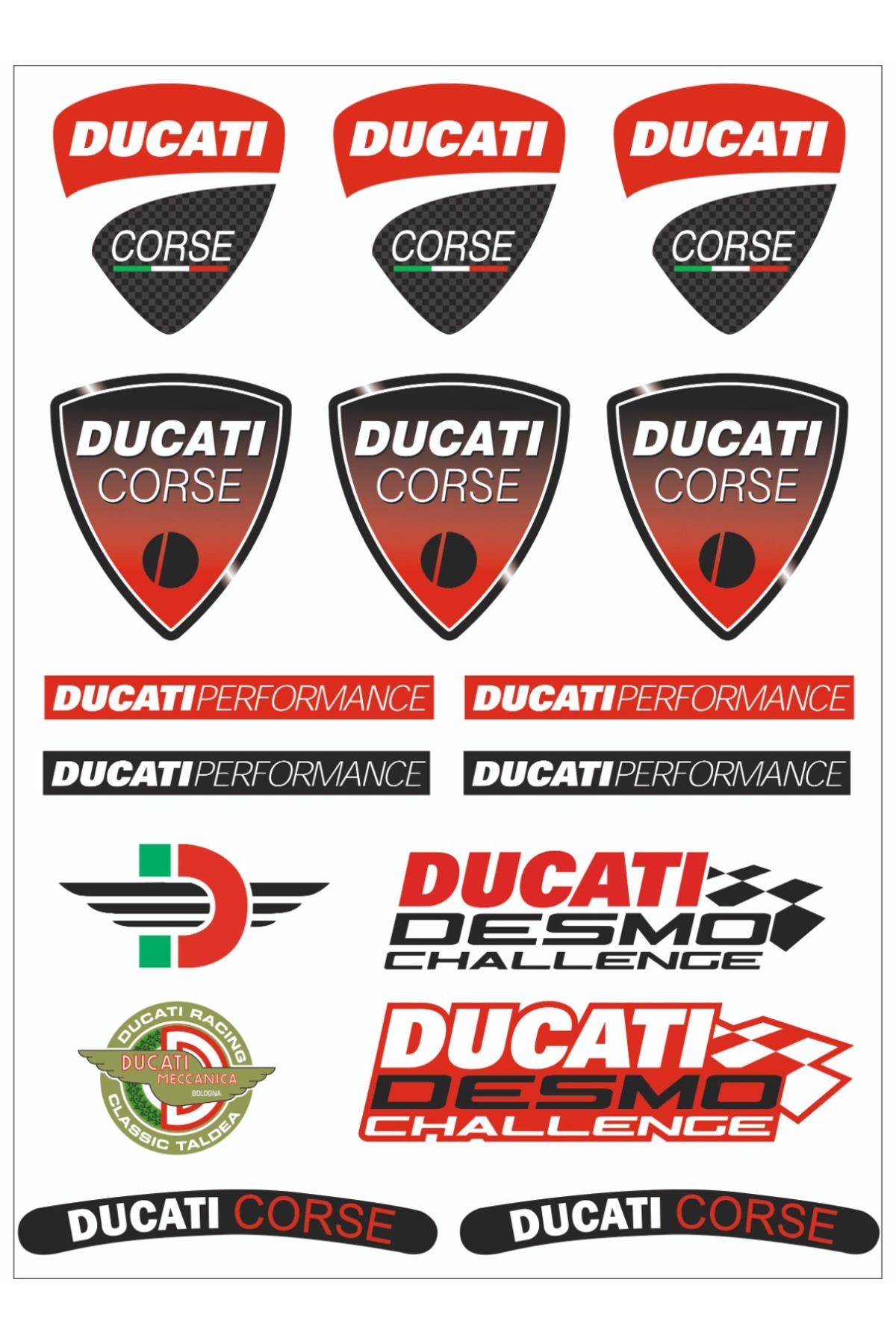 PROMOT MOTOSİKLET STİCKER DUCATİ MOTOSİKLET SPONSOR DUCATİ MARKA ...