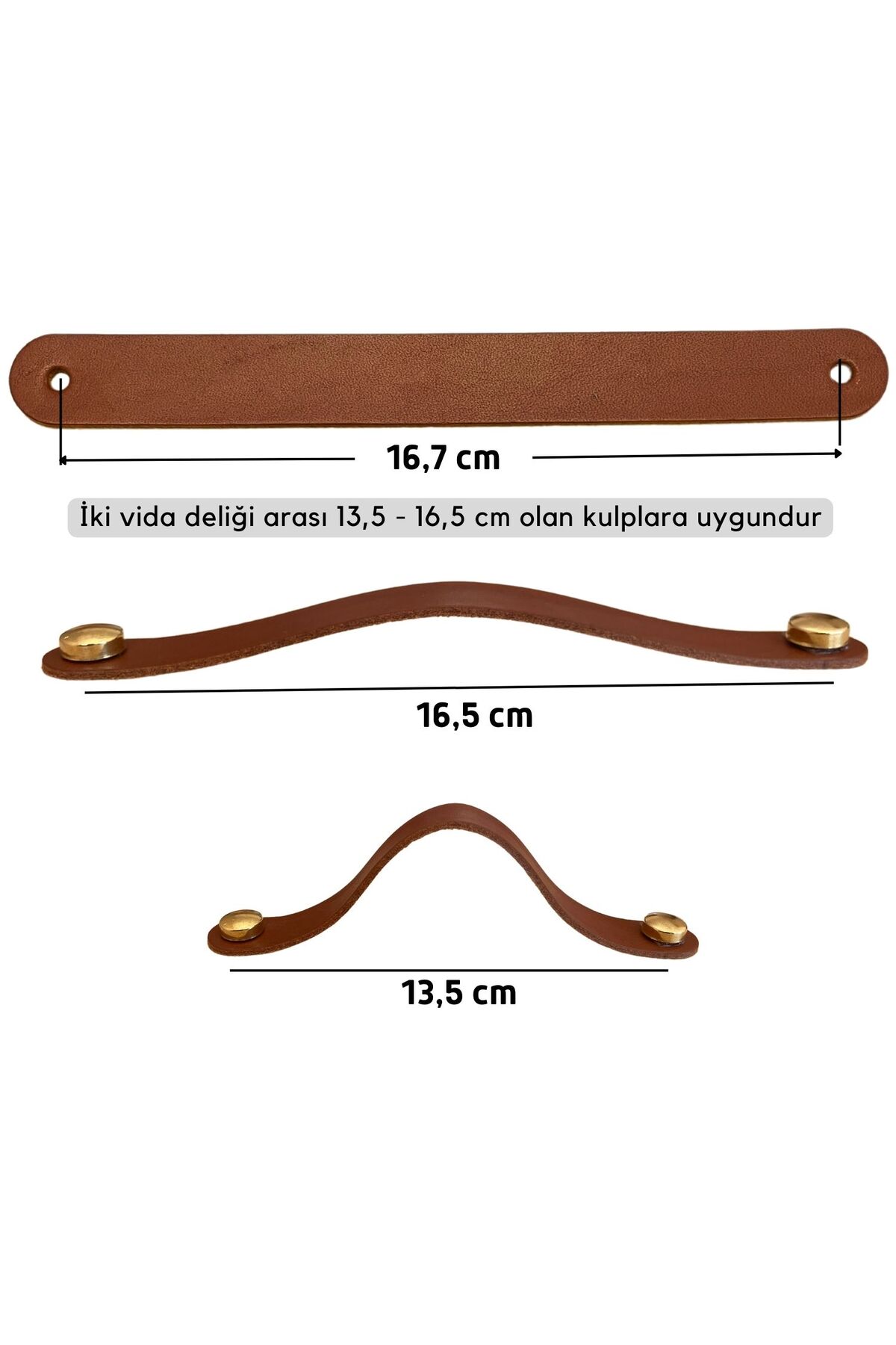 ipekbazaar 2 Adet Hakiki Deri Modern Çekmece Dolap Kulpu, Deri Kulp ...